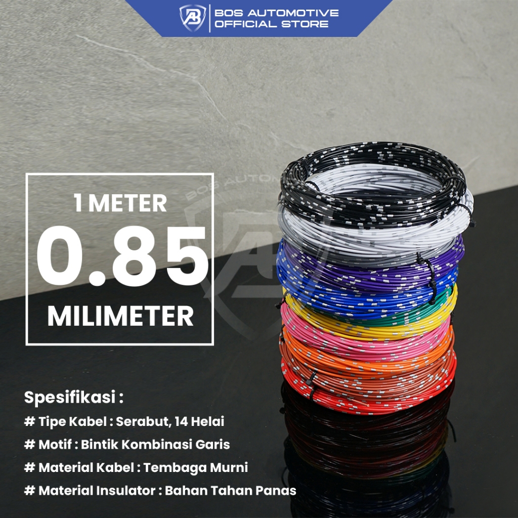 Avs Spot Cable 0.5 / 0.85 / 1.5 / 2 / X 1M Copper Fiber Car Body Motorcycle Automotive Cable ...