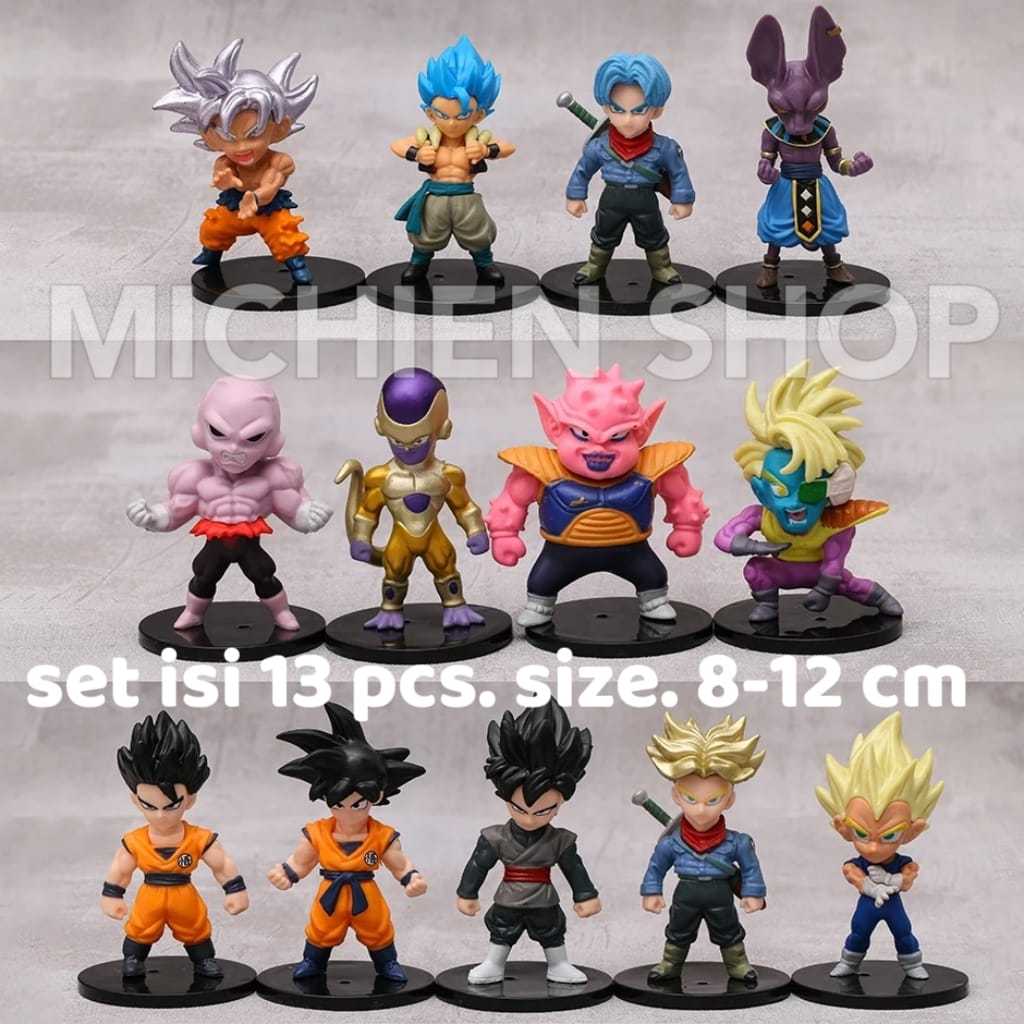 Wcf Dragon Ball Super Saiyan Goku Action Figure Set contains 13 pcs ...