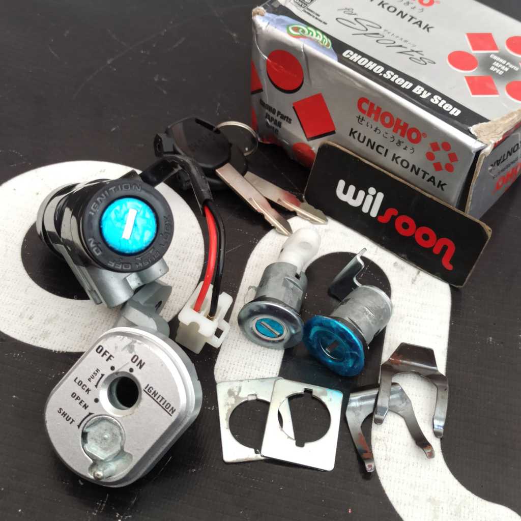 Ignition Lock Assy Set Plus Seat Lock Honda CS1/CS1/City Sport Assy ...