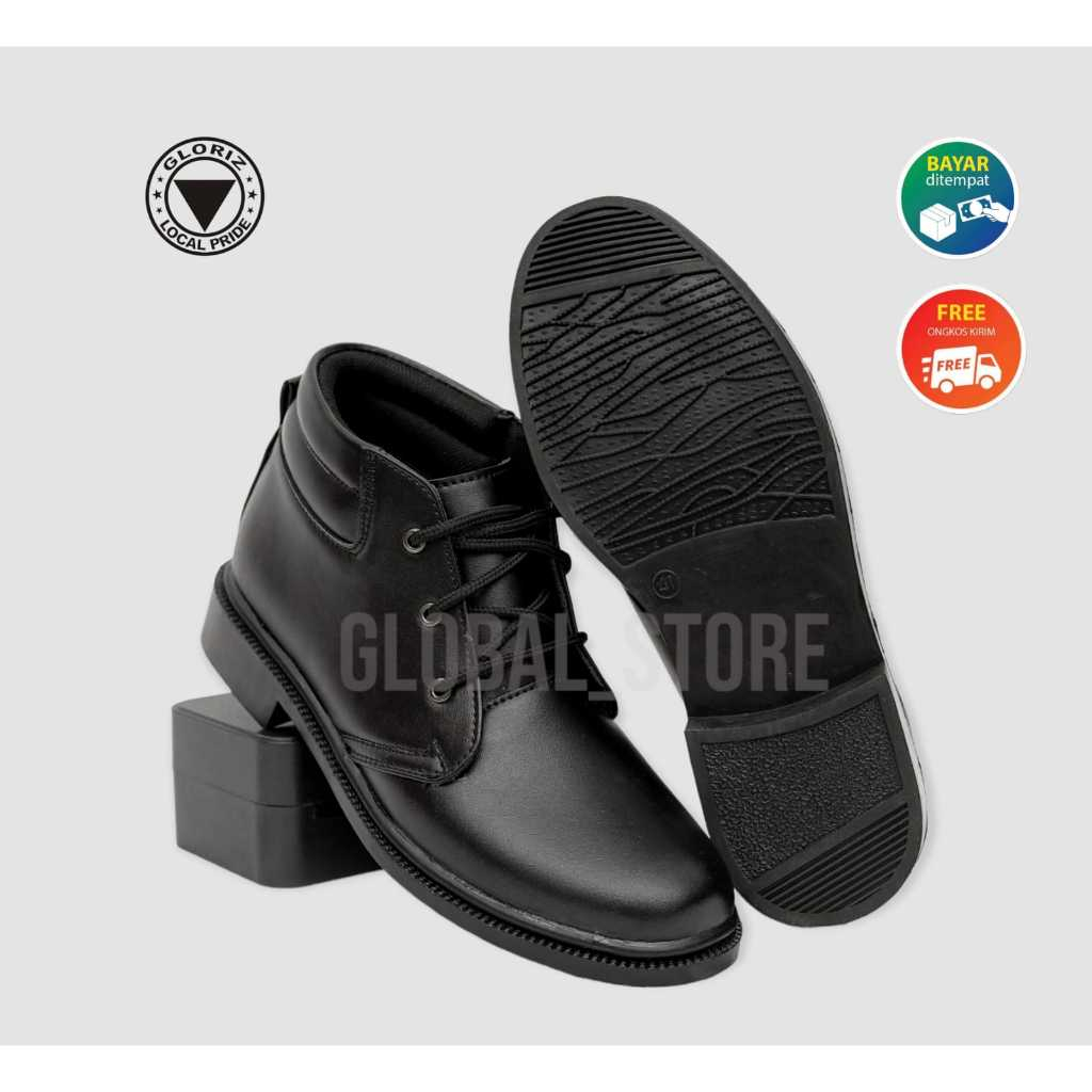 HITAM Pdh TNI POLRI Security Guard Security Shoes 3 Strap Model Shiny ...