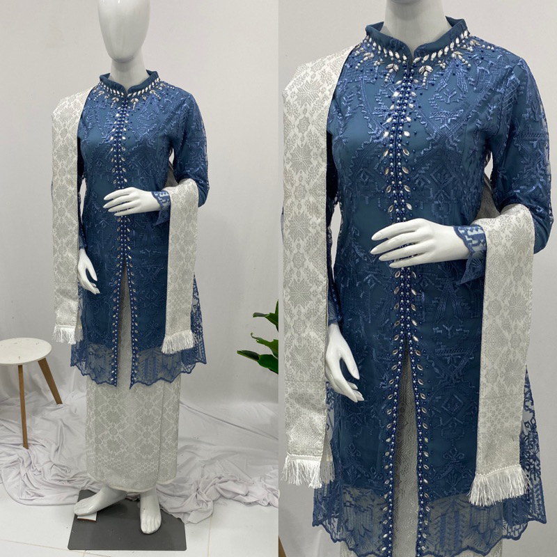 Aisyah sequin tille kebaya set / busui kebaya / graduation kebaya ...