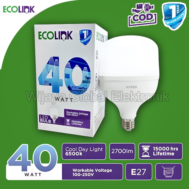 Ecolink LED Light Bulb Capsule Bulb 40 watt w 40w 40watt DURABLE SUPER BRIGHT 1 YEAR WARRANTY ...