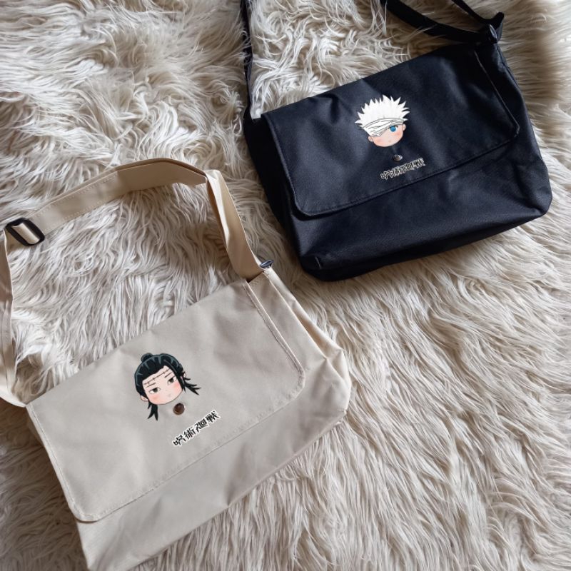 Men's and women's bags jujutsu kaisen canvas classic gojo inumaki ...