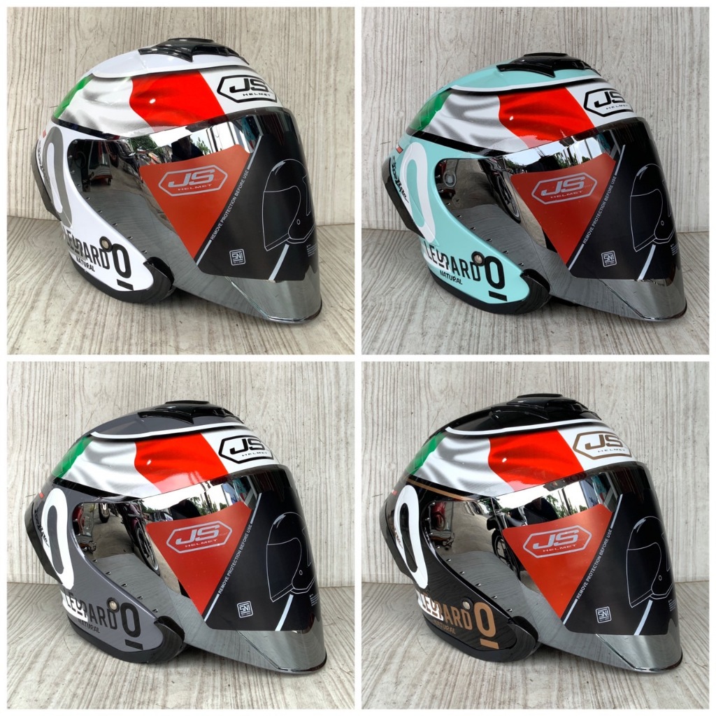 {ORIGINAL} Js ARMOR LEOPARD HALF FACE HELM FULLSET 3D SPOILER HANDLING ...