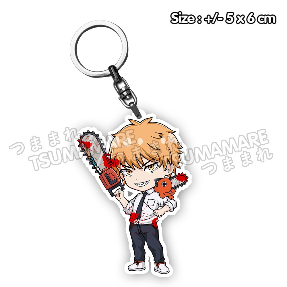 GANTUNGAN Denji Pochita Acrylic Anime Chainsaw Man Keychain | Shopee ...
