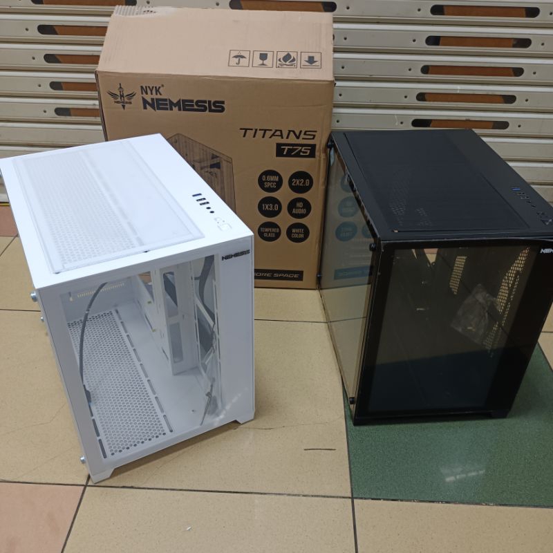 Nyk Nemesis Casing PC Gaming White T75 Titans Free 1Fan | Shopee Malaysia