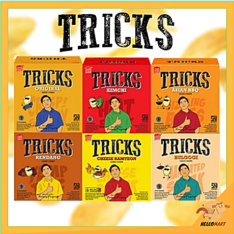 ORIGINAL Tricks Potato Biscuits Potato Baked Chips 4 Packs @15gr ...