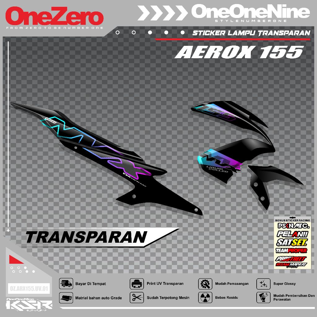 Aerox NVX VVA Sticker Has Been Cut/Yamaha Aerox 155 Old Transparent ...