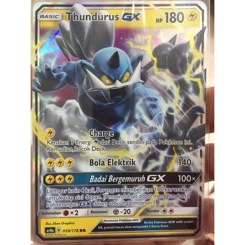 Pokemon Card THUNDURUS GX RR INDONESIA HOLO | Shopee Malaysia