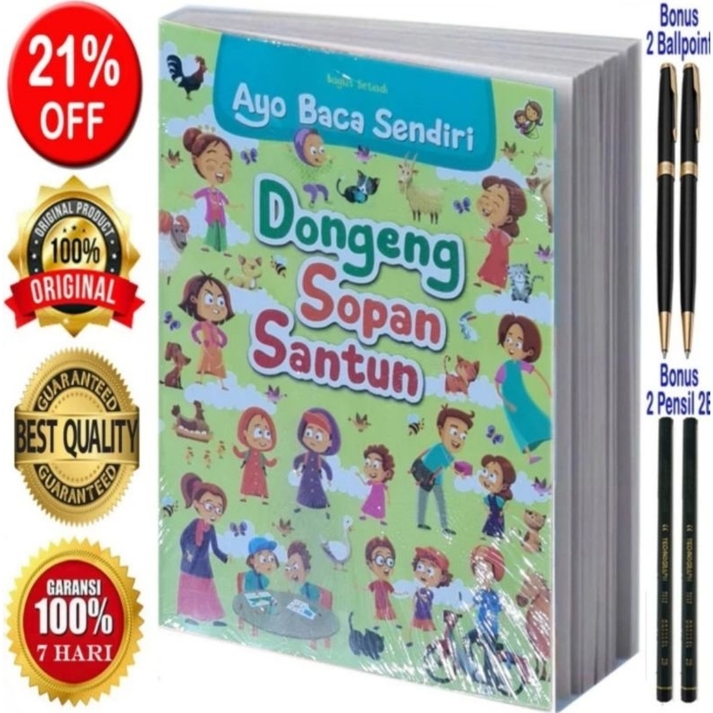 Children's Story Book - Polite Fairy Tale - Bonus 2 Pens & 2 Pencils ...