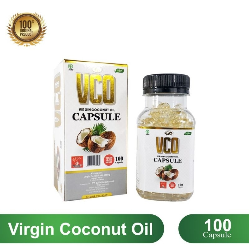 Coconut Oil VCO 100 Capsules - Virgin Coconut Oil 100 Capsules - VCO Capsules | Shopee Malaysia