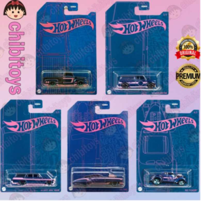 Hotwheels PEARL & CHROME 2022 BLUE & PINK - 67 AUSTIN MINI VAN 64 CHEVY ...