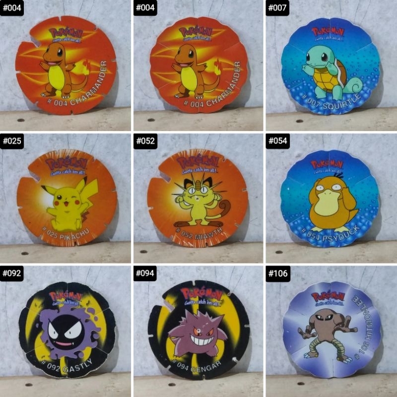 Tazos POKEMON Original Spin Smash Generation I, Part. 2 | Shopee Malaysia