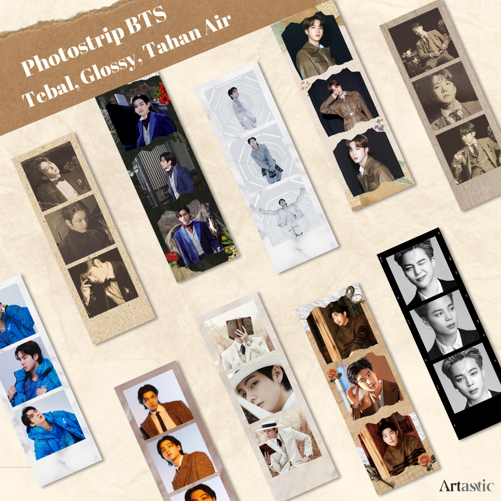 Photostrip BTS JUNGKOOK V TAEHYUNG JIN JIMIN SUGA J-HOPE RM NAMJOON K ...