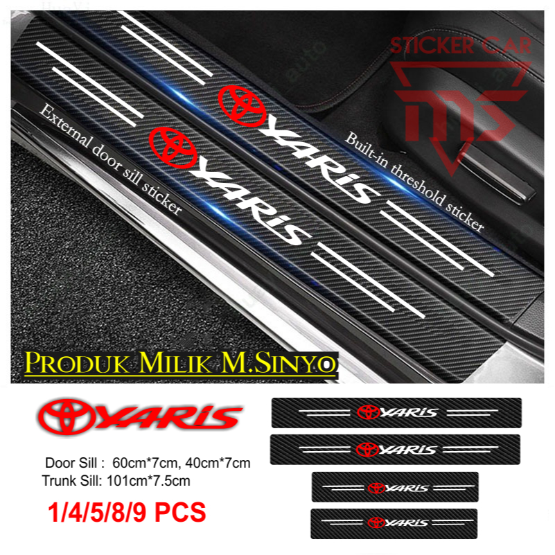 Toyota Car Protective Carbon fiber yaris sticker sticker 4pcs | Shopee ...