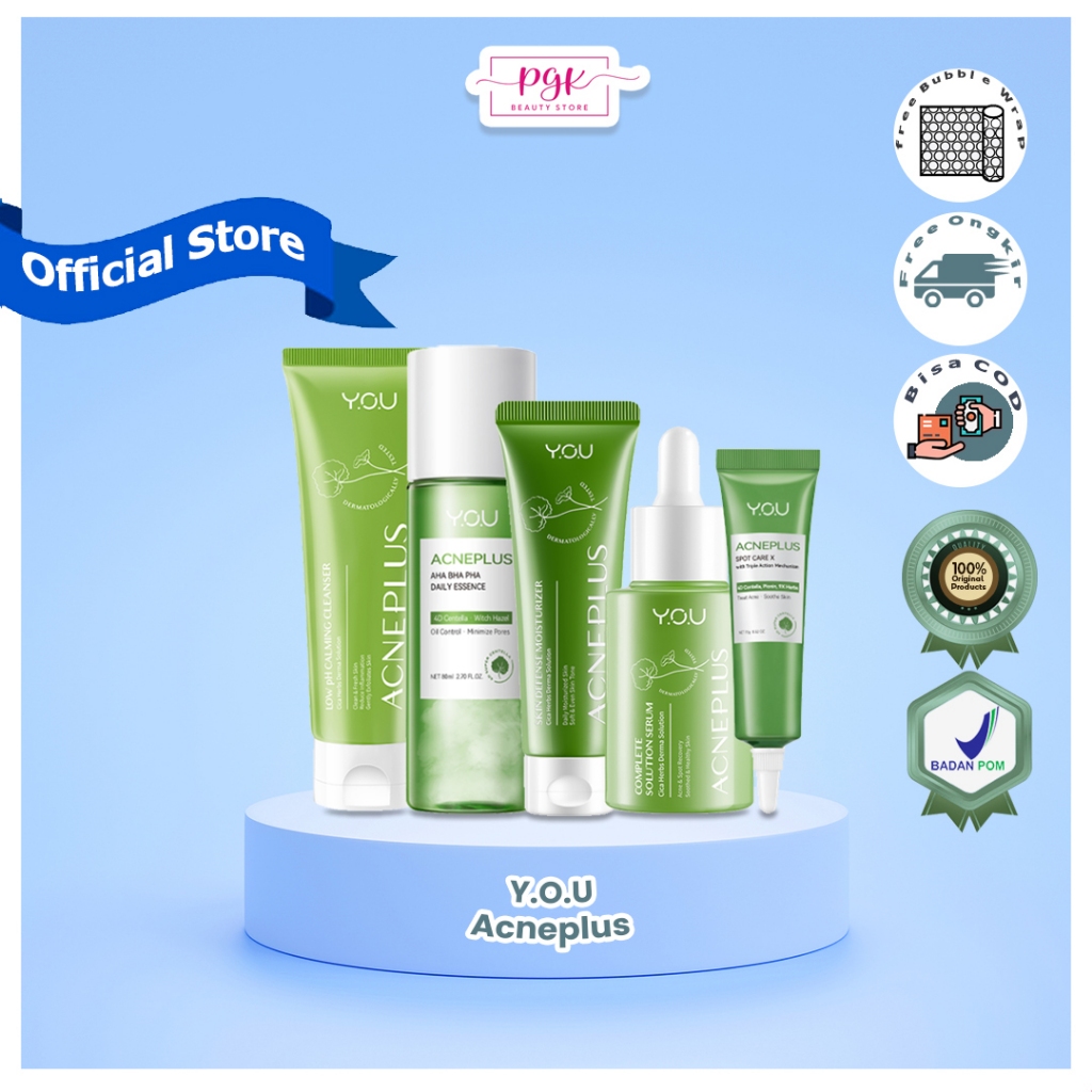 YOU ACNE PLUS - SERUM ~ TONER ~ MOISTURIZER ~ CLEANSER (facial soap ...