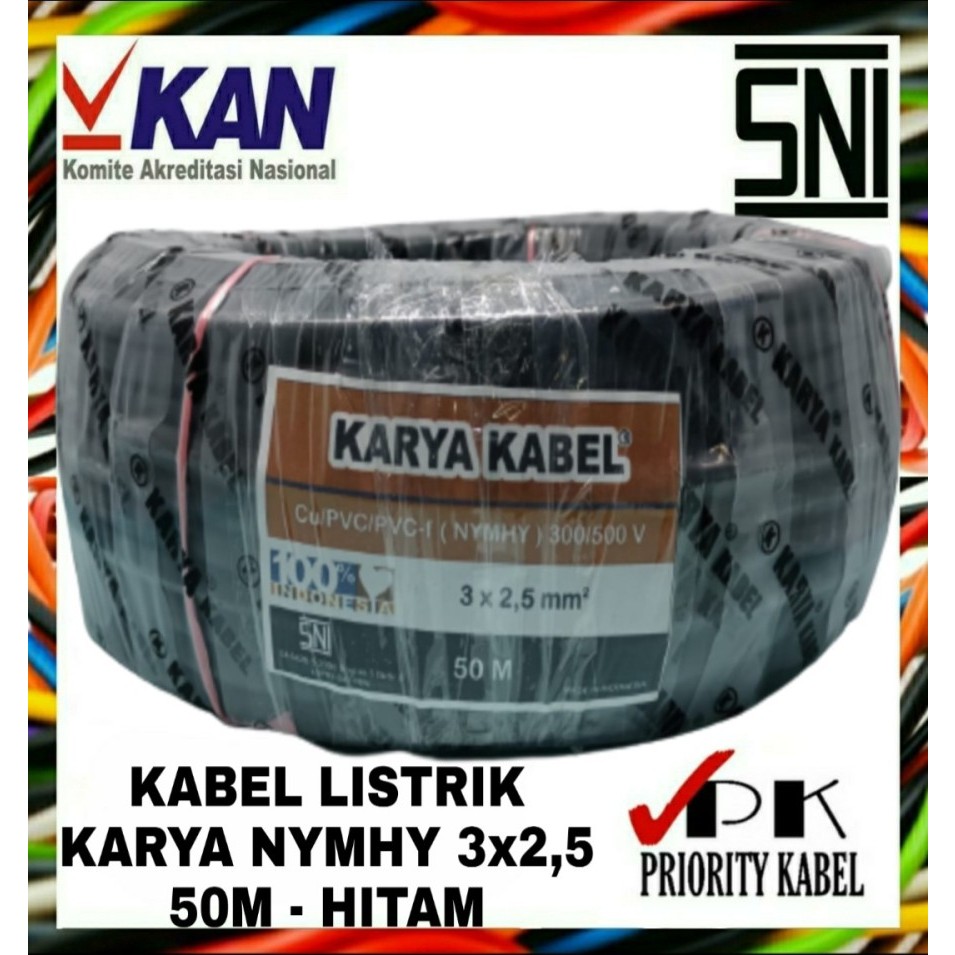 NYMHY KARYA Fiber Electrical Cable 3x2.5 3x2.5 50 Meters (50M) | Shopee ...