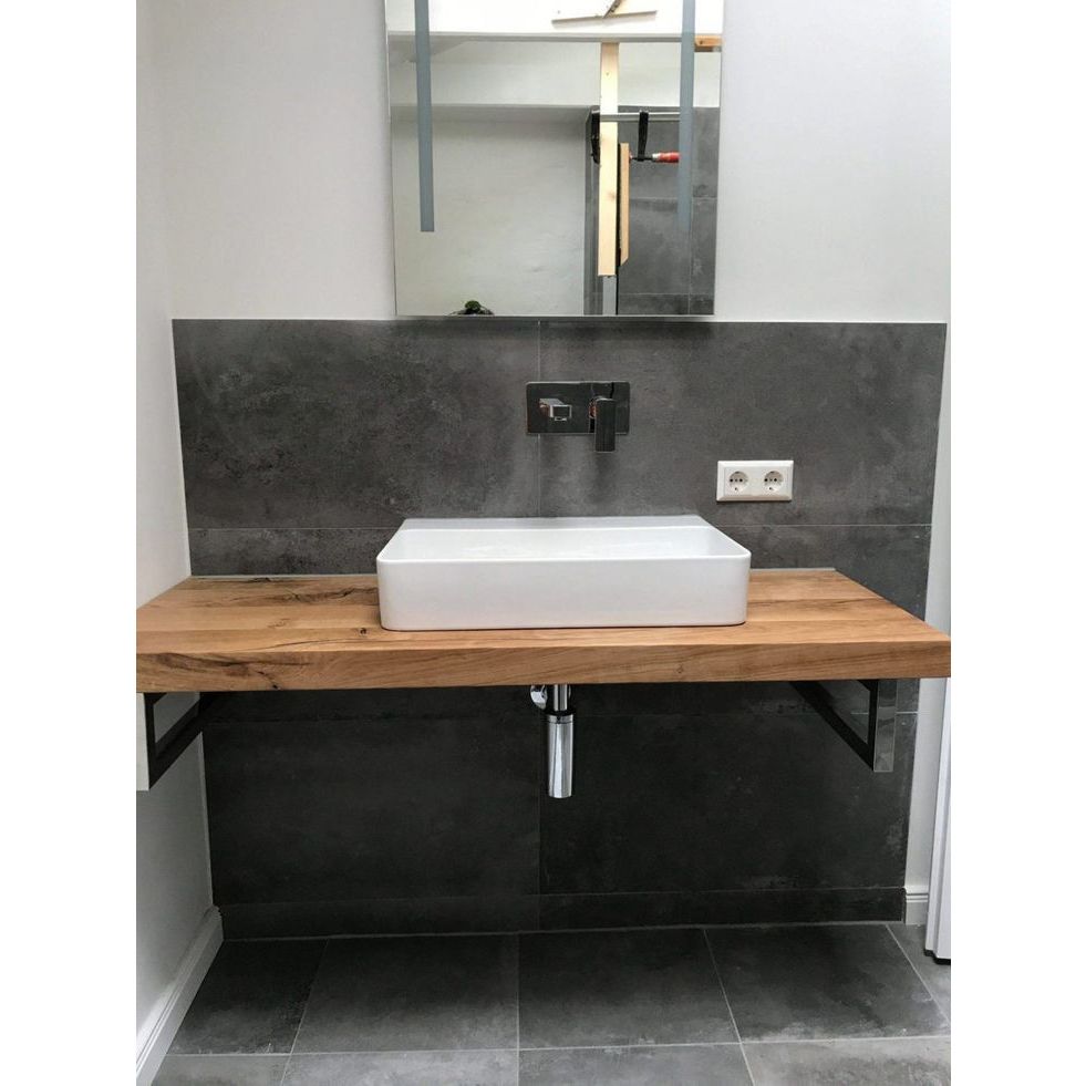 KAYU Sink cabinet Countertop WASHSTAND 110X30 Wooden Holder For ...