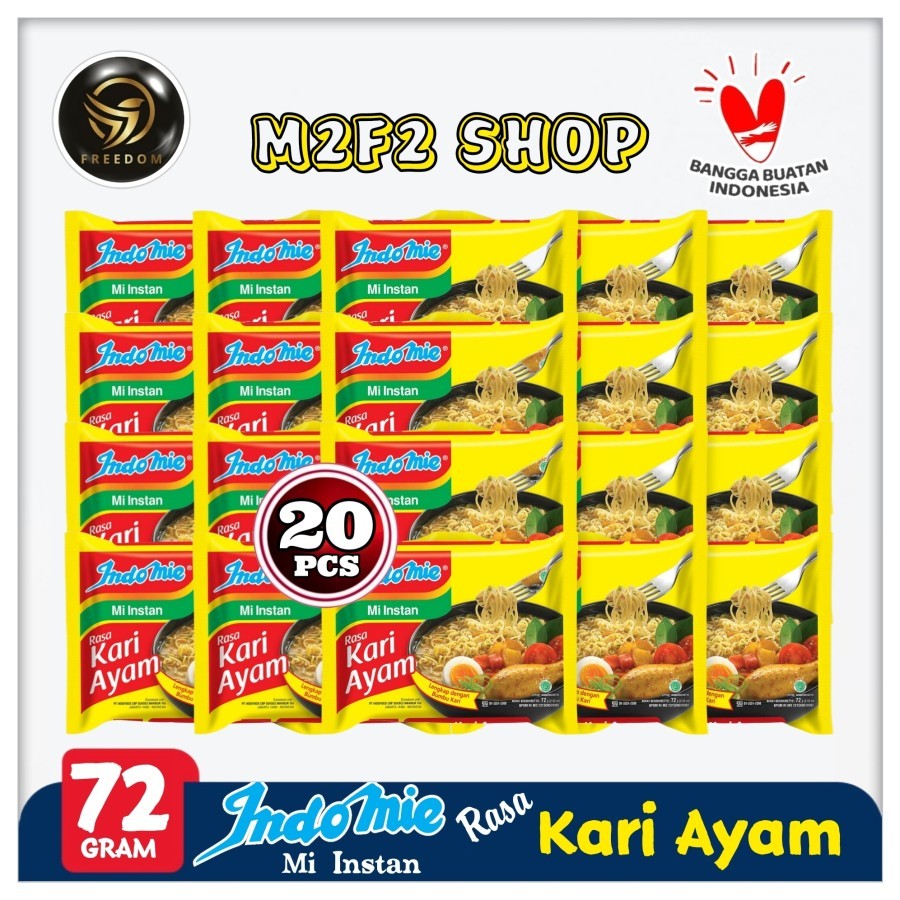 Indomie Instant Noodles Chicken Curry Flavor | Bag - 72 gr (20Pcs ...