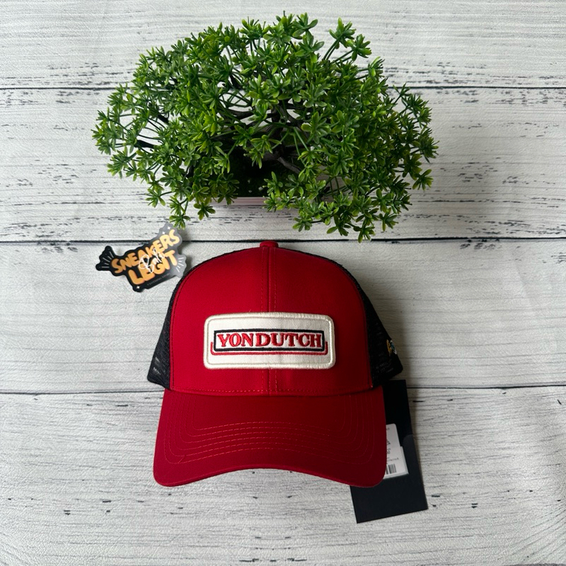 MERAH HITAM Vondutch trucker Hat Men Black Red NEW 100% ORIGINAL ...