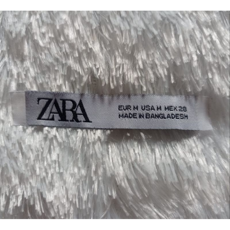 Hangtag woven zara with size "made in Bangladesh"-label woven zara with ...
