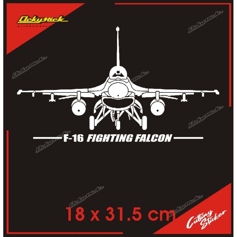 Cutting sticker for F-16 FIGHTING FALCON airplane car sticker | Shopee ...