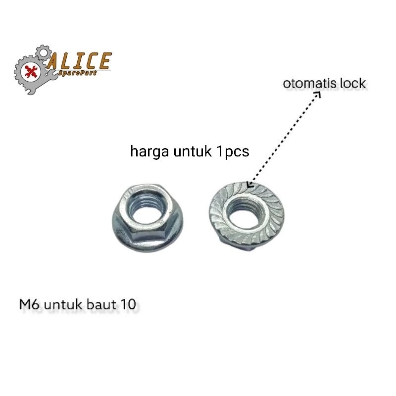 ORIGINAL UNIVERSAL 10 bolt m6 nuts FOR ALL TYPES | Shopee Malaysia