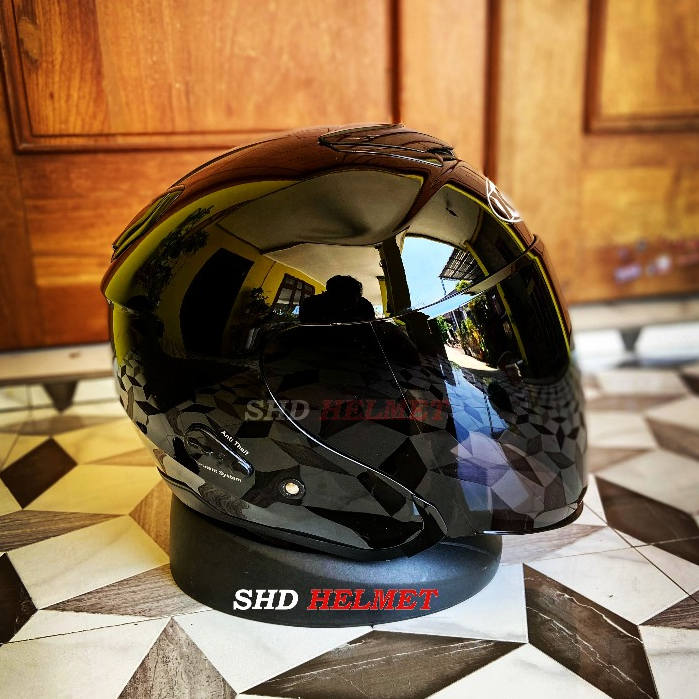 KYT Kyoto R Black Glossy Helmet Handsome Package Dark Smoke Visor | Shopee Malaysia