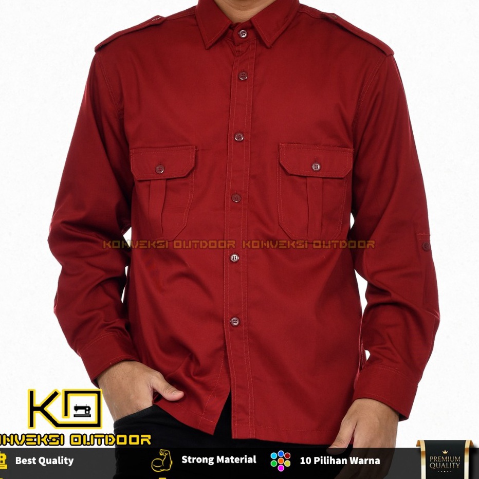 KEMEJA Redeem Men's INDOOR Outdoor Field PDL Shirts Long Sleeve Office ...