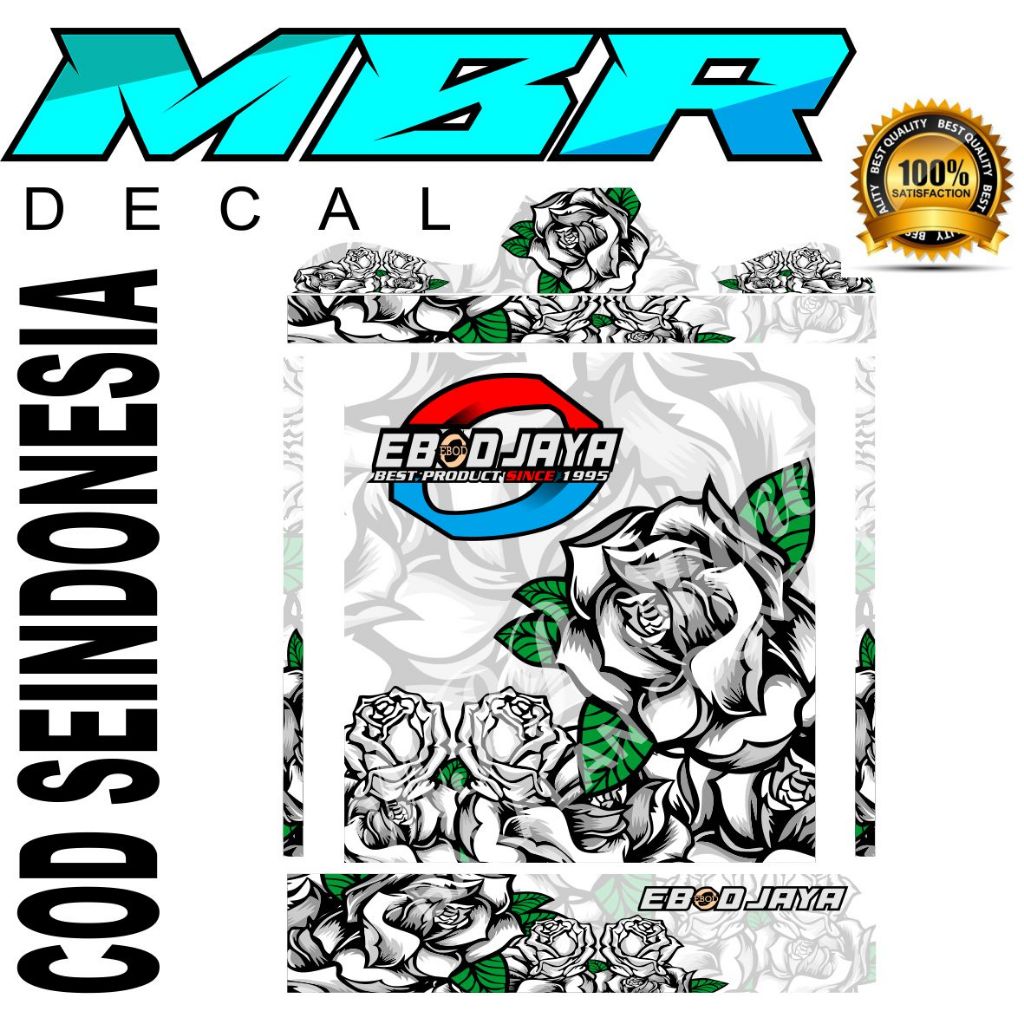 MAWAR PUTIH REPLIKA Replica Cage Stickers, White Rose Cage Stickers ...