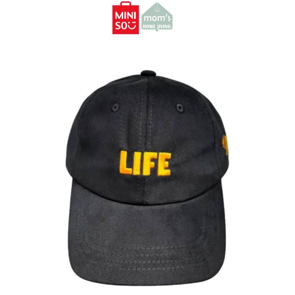 Miniso Baseball Cap "Life" Black & Blue Color | Shopee Malaysia
