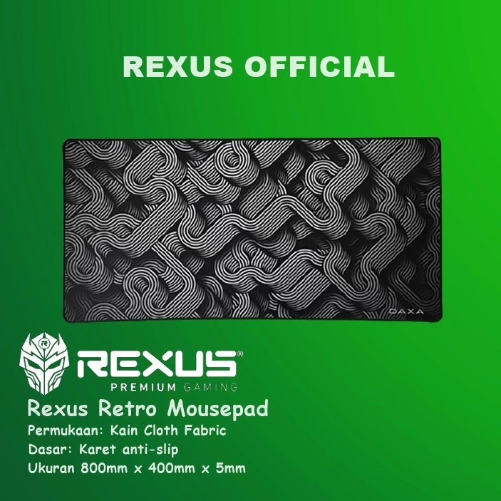 Rexus Gaming Mousepad Daxa Retro Mousemat Extended Cloth Mouse pad ...