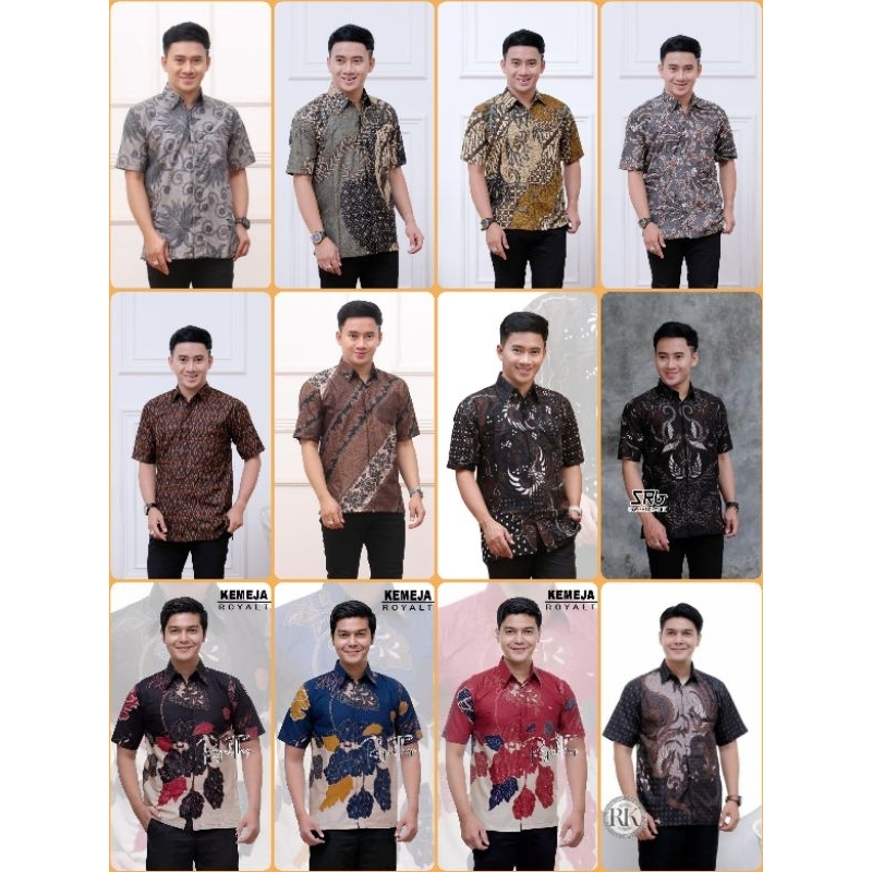 KEMEJA Abadi men's batik short sleeve men's batik shirt Men's batik top ...