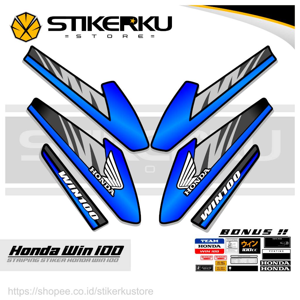 Honda WIN STRIPING / MOTIF 34 / WIN 100 STICKER / WIN STICKERS ...