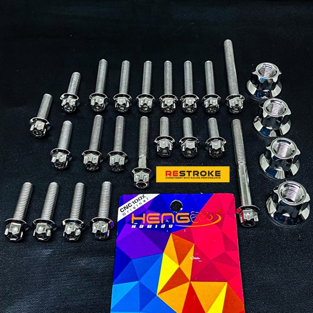 Rx KING BOLT BLOCK CALTER BAK CLUTCH MAGNET RIGHT LEFT FULL SET OF NUT ...