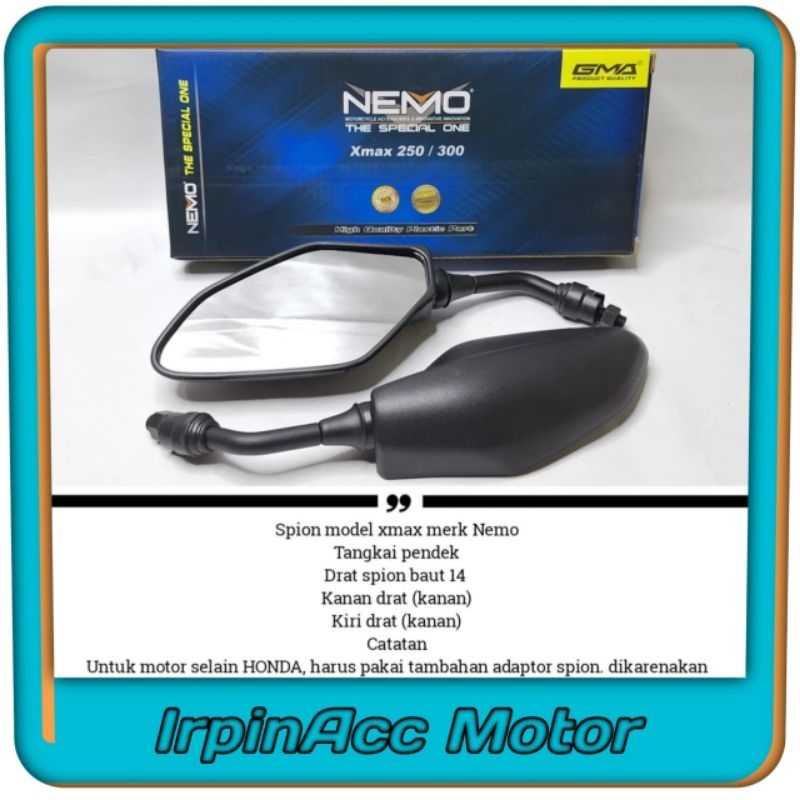 Nemo MIRRORS XMAX MODEL MOTORCYCLE HONDA PCX VARIO NEW VARIO OLD ...