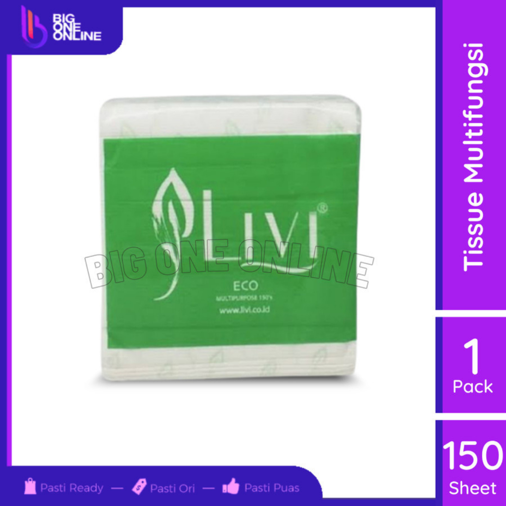 Livi Eco Multipurpose Pop Up Tissue 150 Sheets, Dining Table Tissue Box ...