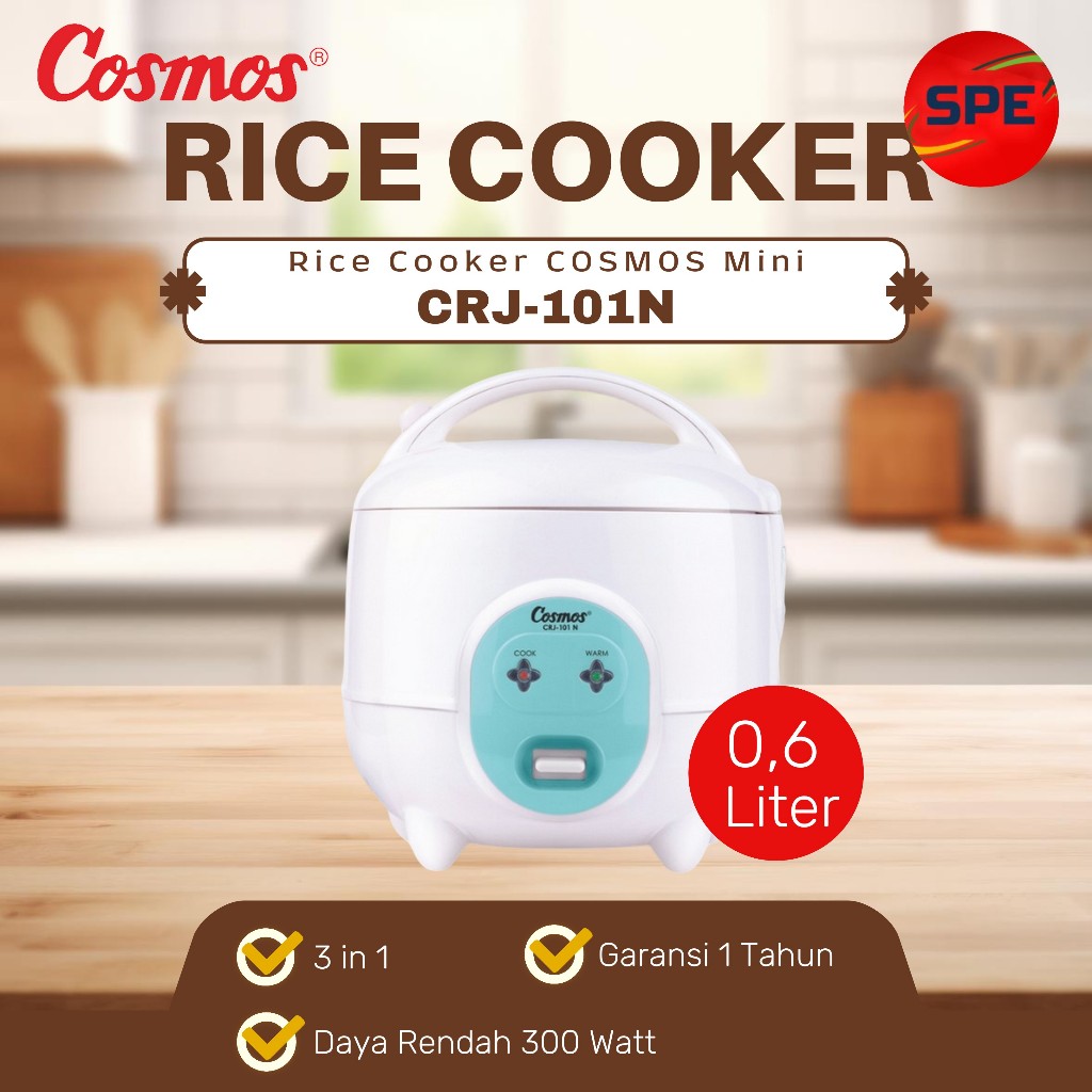 Rice Cooker Cosmos Mini Capacity Size 0.6 Liter Type: CRJ-101N | Shopee ...