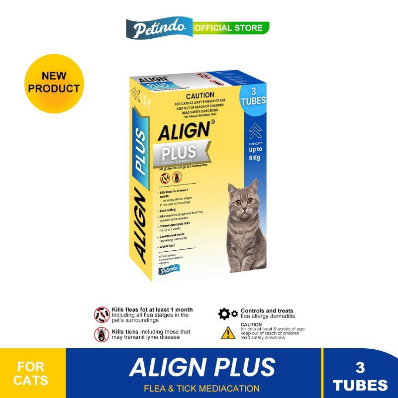 Align PLUS FOR CAT 3 TUBE | Treats SERTA PREVENT INFECTIONS FROM FLEAS ...