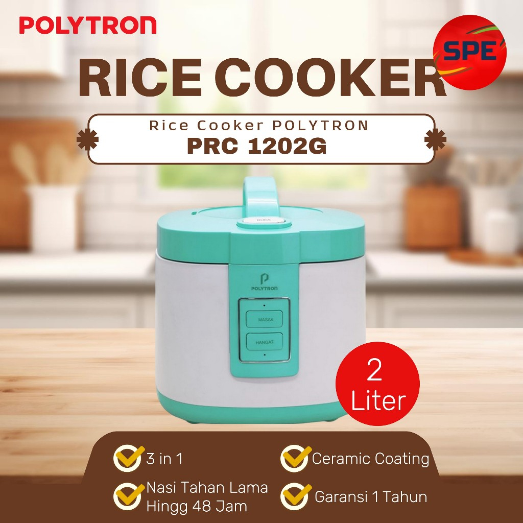 Polytron DONABE Rice Cooker PRC-1202G / PRC1202G / PRC 1202G / 2 Liter ...