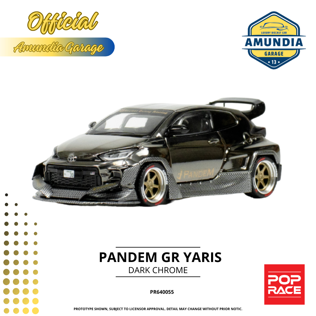 Pop Race Pandem GR Yaris Dark Chrome Global Version Gold Rims | Shopee ...