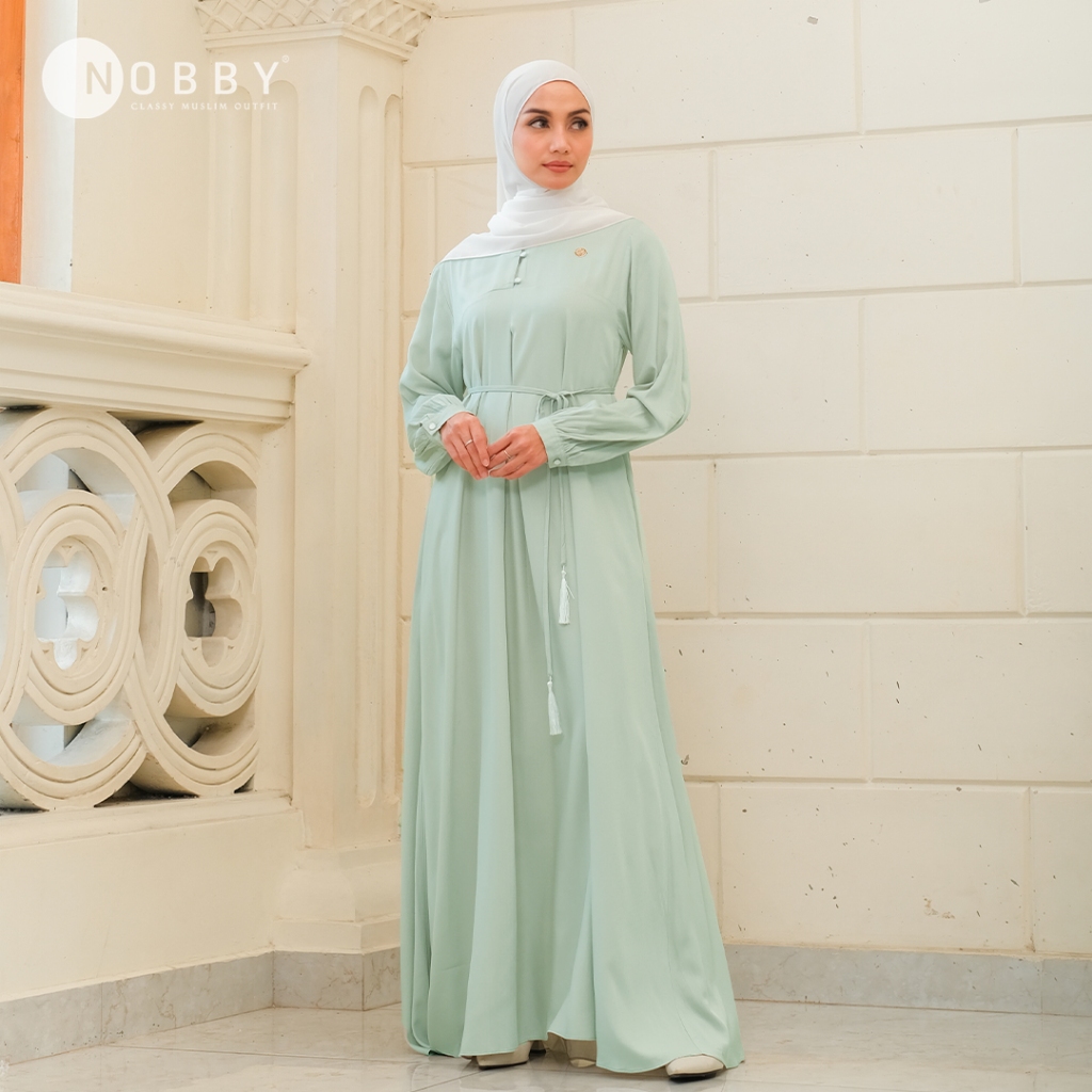 Nobby Dress Gamis Women Plain Latest Pastel Color Viscose Dobby ...