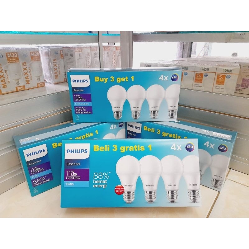 Philips LED Lamp PHILIPS BUT 3 GET 1 11 WATT | Shopee Malaysia
