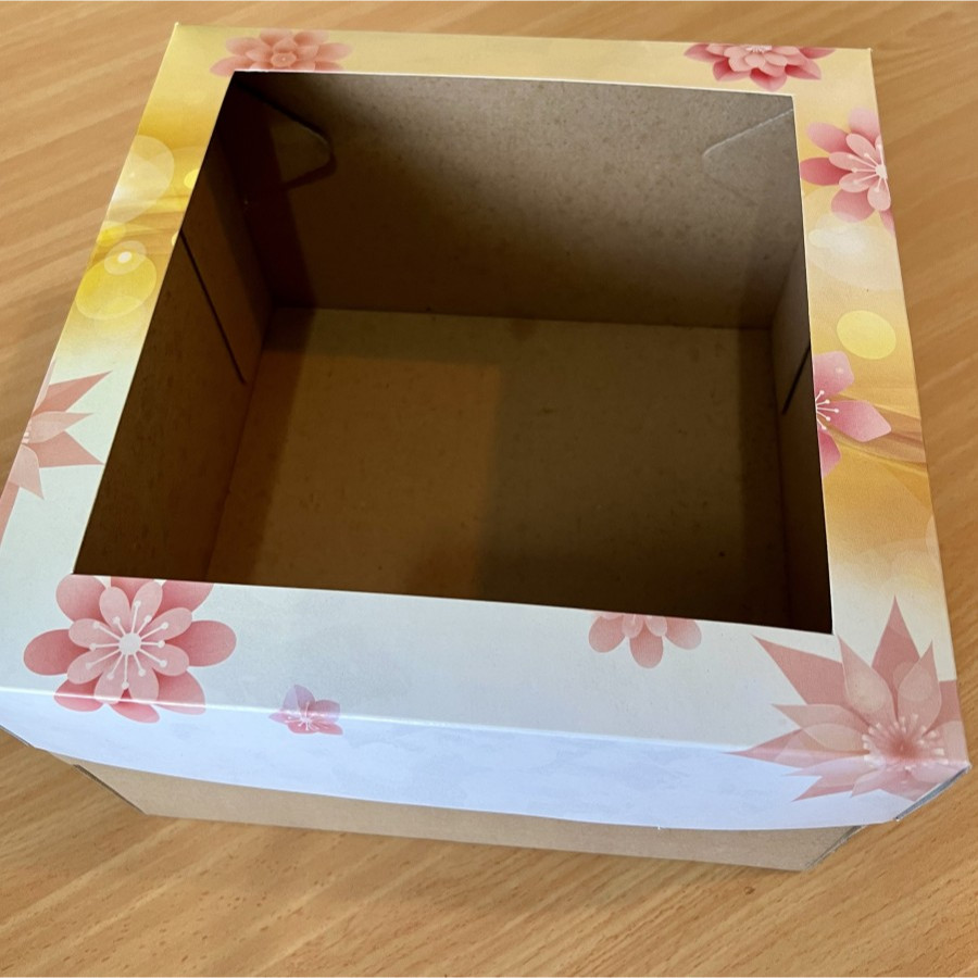(3 pcs) mica cardboard cake packaging cake gift box 25x25 cm mica ...