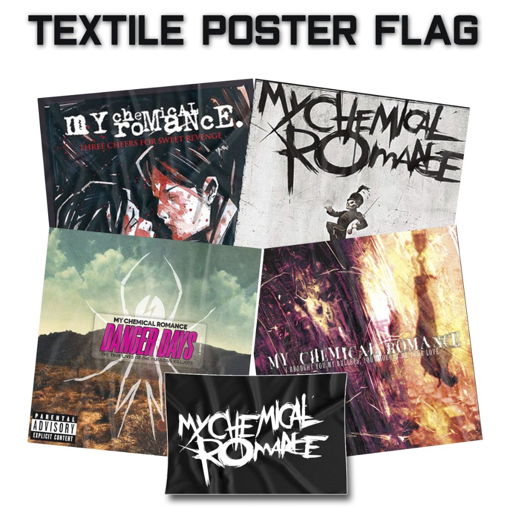 My Chemical Romance - Textile Flag / Band Flag / Fabric Poster | Shopee ...