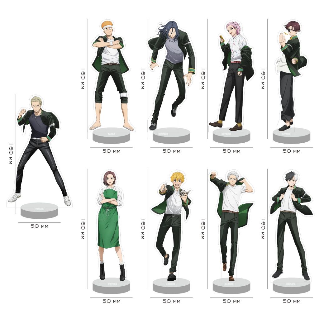 Mini Stand Figure Acrylic Anime Wind Breaker High School Bofurin ...