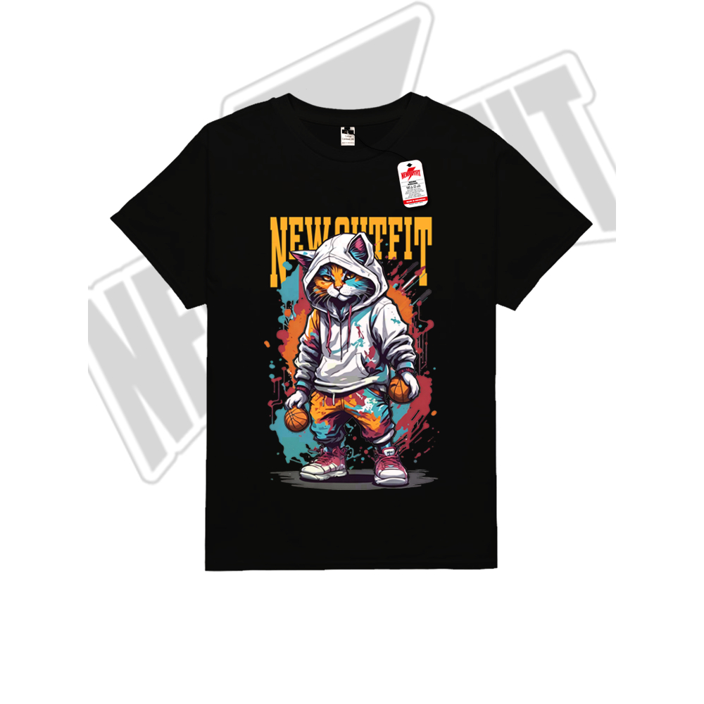 Kaos Baju T shirt Distro Men Short Sleeve WILD CAT Basketball Baketball ...