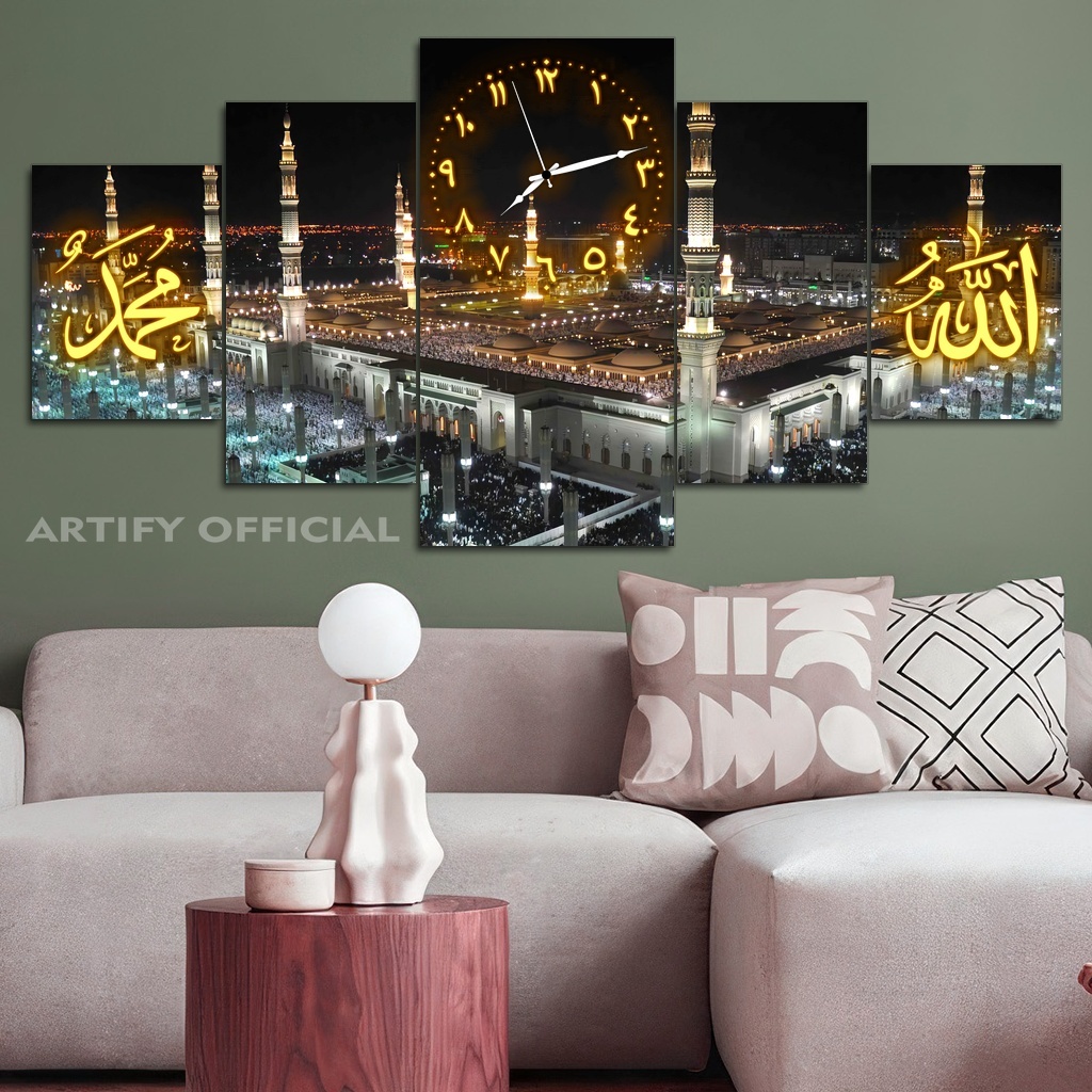 Prayer Room Decoration Wall Clock Display 80X40 Multipanel / Jumbo ...