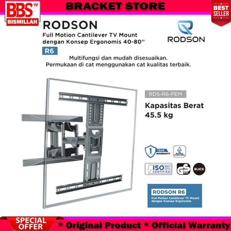 Swivel TV Bracket 80 75 70 65 55 50 43 32 inch Swivel TV Brecket RODSON ...