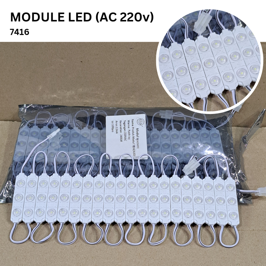 1 String 20 pcs Module 7416 3 Led 220VAC 24V | Shopee Malaysia